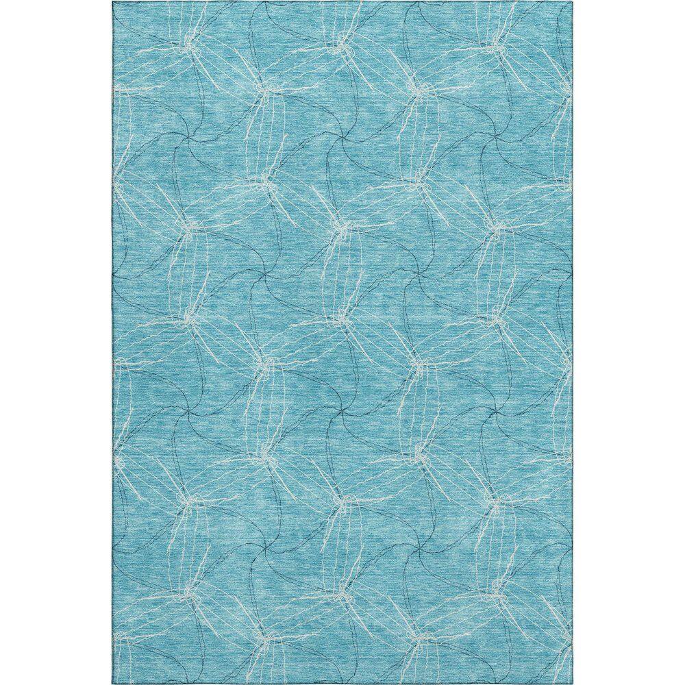 Addison Rugs Mayfield Premium Machine Washable Abstract AMF968 Aqua 9 ...