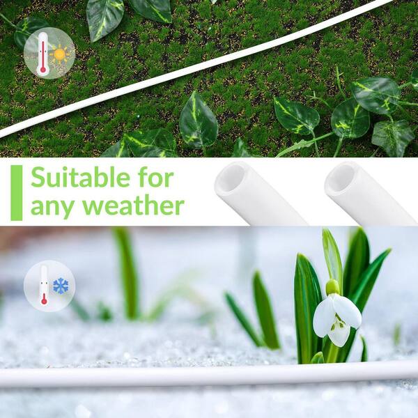 Oyezvary 2 Rolls 1/4 in. Drip Irrigation Tubing, 200 ft. Total ...