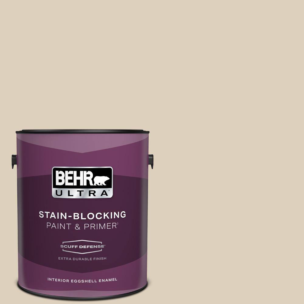 BEHR ULTRA 1 gal. #OR-W07 Spanish Sand Extra Durable Eggshell Enamel ...