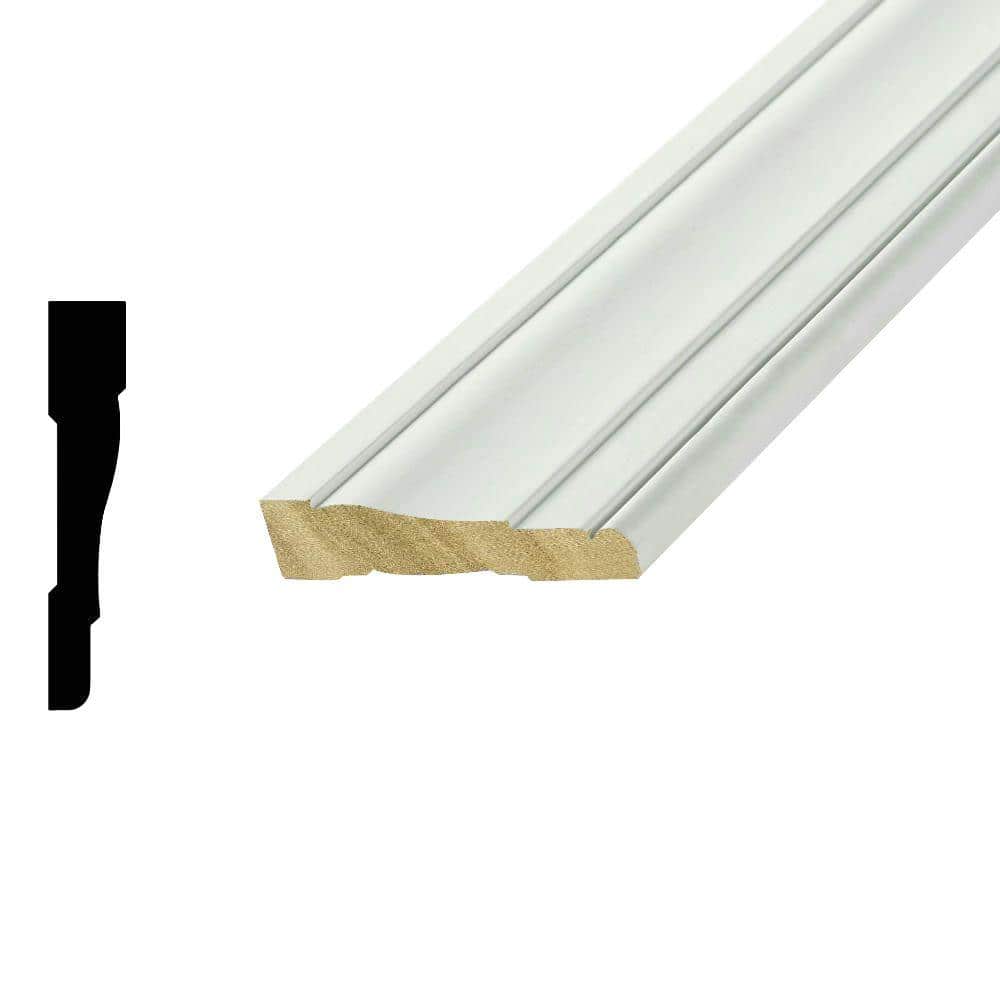 Woodgrain Millwork WM 444 11/16 in. x 3-1/2 in. x 96 in. Painted Finger ...