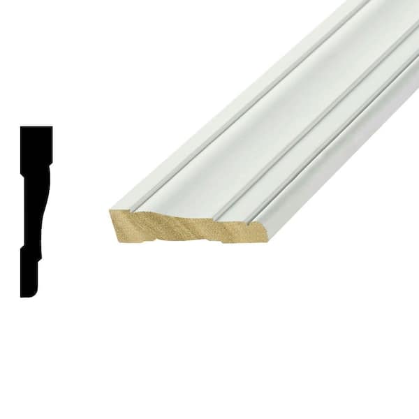 Woodgrain Millwork WM 444 11/16 in. x 3-1/2 in. x 96 in. Painted Finger ...
