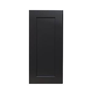 Shaker Assembled 33 in. x 36 in. x 12 in. Wall Cabinet with 2 Doors in Charcoal Black CB-W3336 ...
