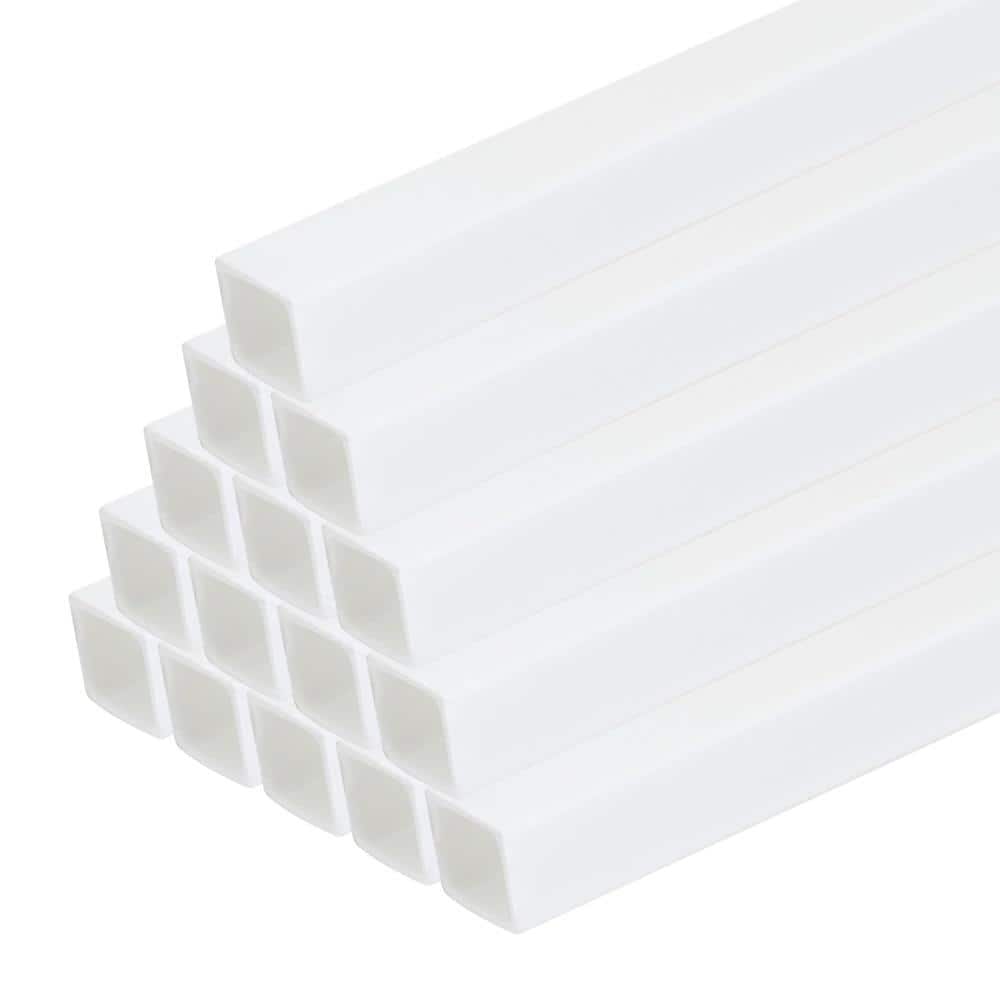 Wellco 4 in. x 4 in. x 5 ft. White PVC Rigid Square Pipe Fence Post ...