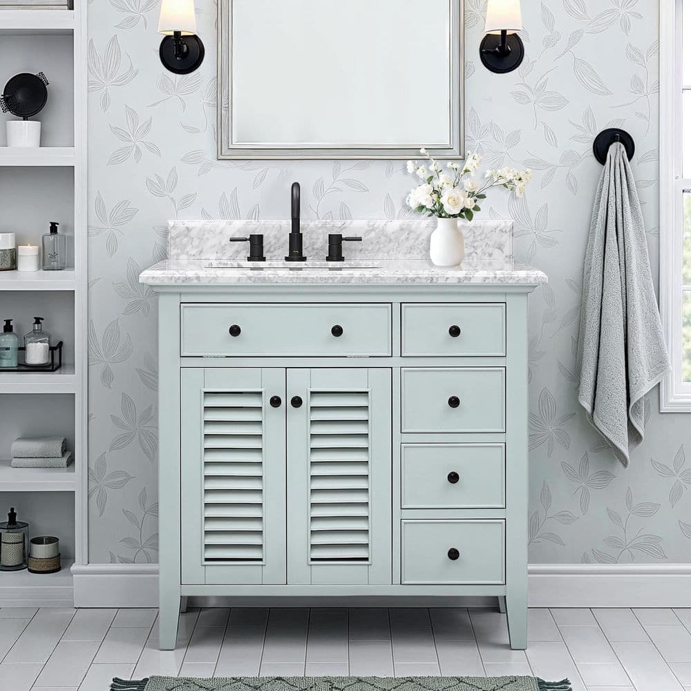 Reviews for Home Decorators Collection Fallworth 37 in. Single Sink ...
