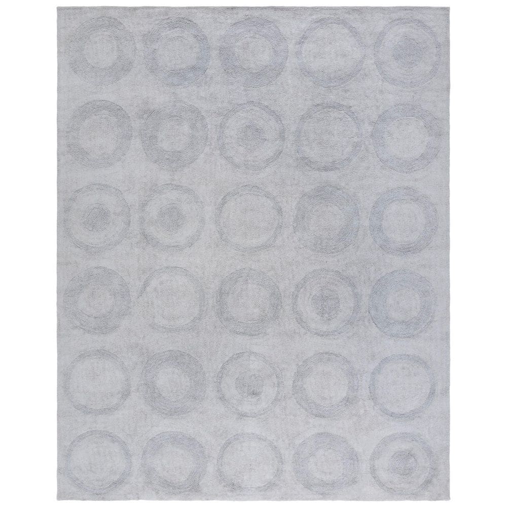 SAFAVIEH Easy Care Gray 5 ft. x 8 ft. Solid Circles Area Rug ECR214F-5 ...