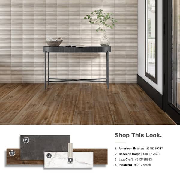 Daltile Cascade Ridge Slate 12 in. x 24 in. Glazed Ceramic Floor and ...