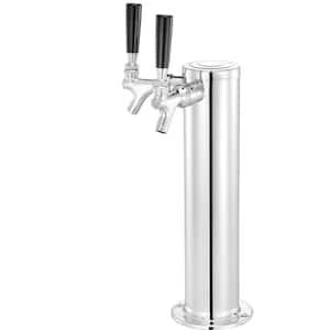 VEVOR Kegerator Tower Kit Single Tap Beer Conversion Kit Silver ...