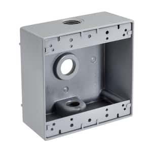 Southwire 1 in. Weatherproof 3-Hole Single Gang Electrical Box WB13100 ...