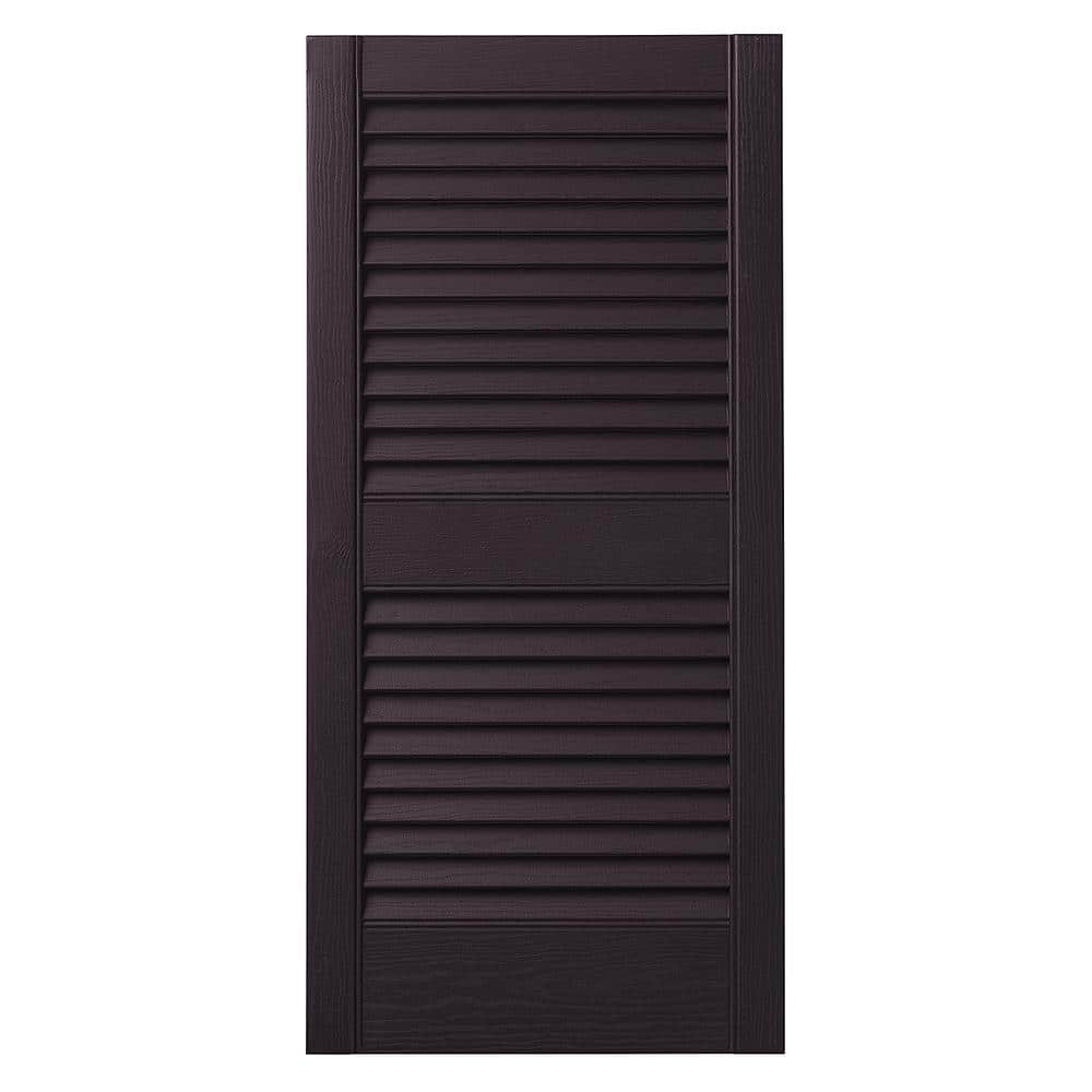 Ply Gem 15 in. x 43 in. Open Louvered Polypropylene Shutters Pair in ...