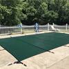 Water Warden 32 ft. x 50 ft. Rectangle Green Mesh In-Ground Safety Pool ...