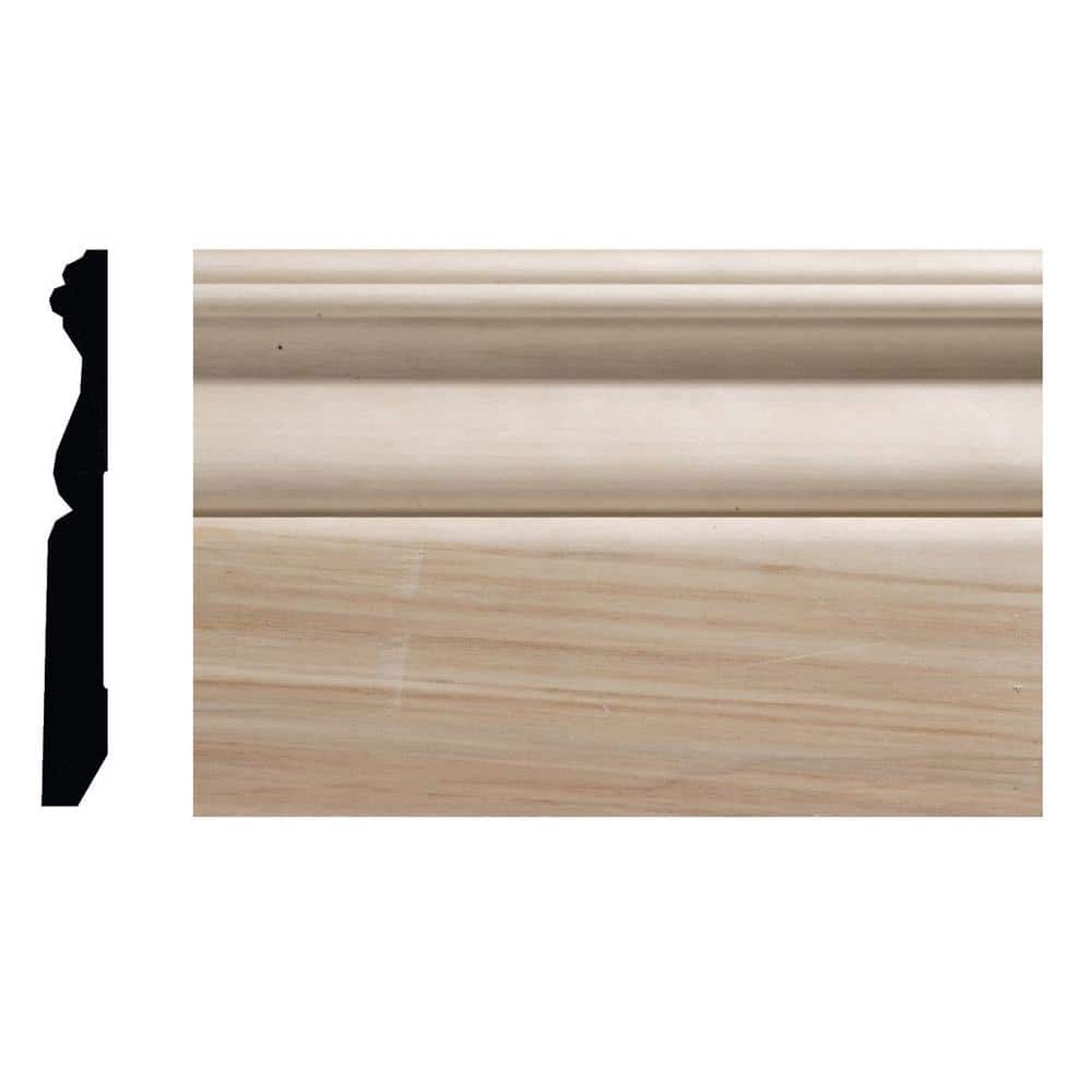 Ornamental Mouldings 1/2 in. x 4-1/4 in. White Hardwood Colonial ...