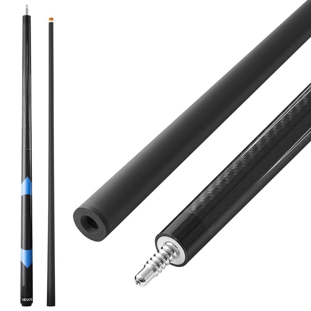 VEVOR Pool Cue, 1 Piece Pool Stick, 58 in. and 19 oz. Carbon Fiber ...
