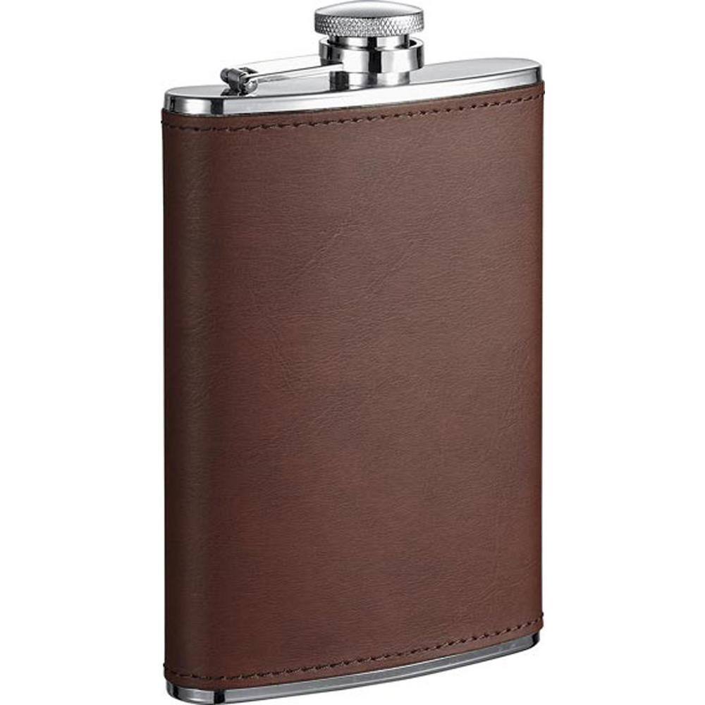 Visol Kenton Brown Leather Liquor Flask VF1279 - The Home Depot