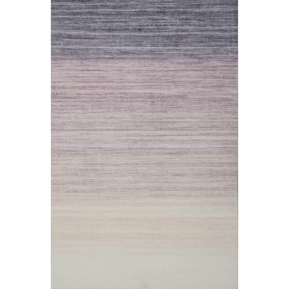 Rug Branch Rug Branch Minimalist Violet 5 ft. x 8 ft. Abstract Indoor ...