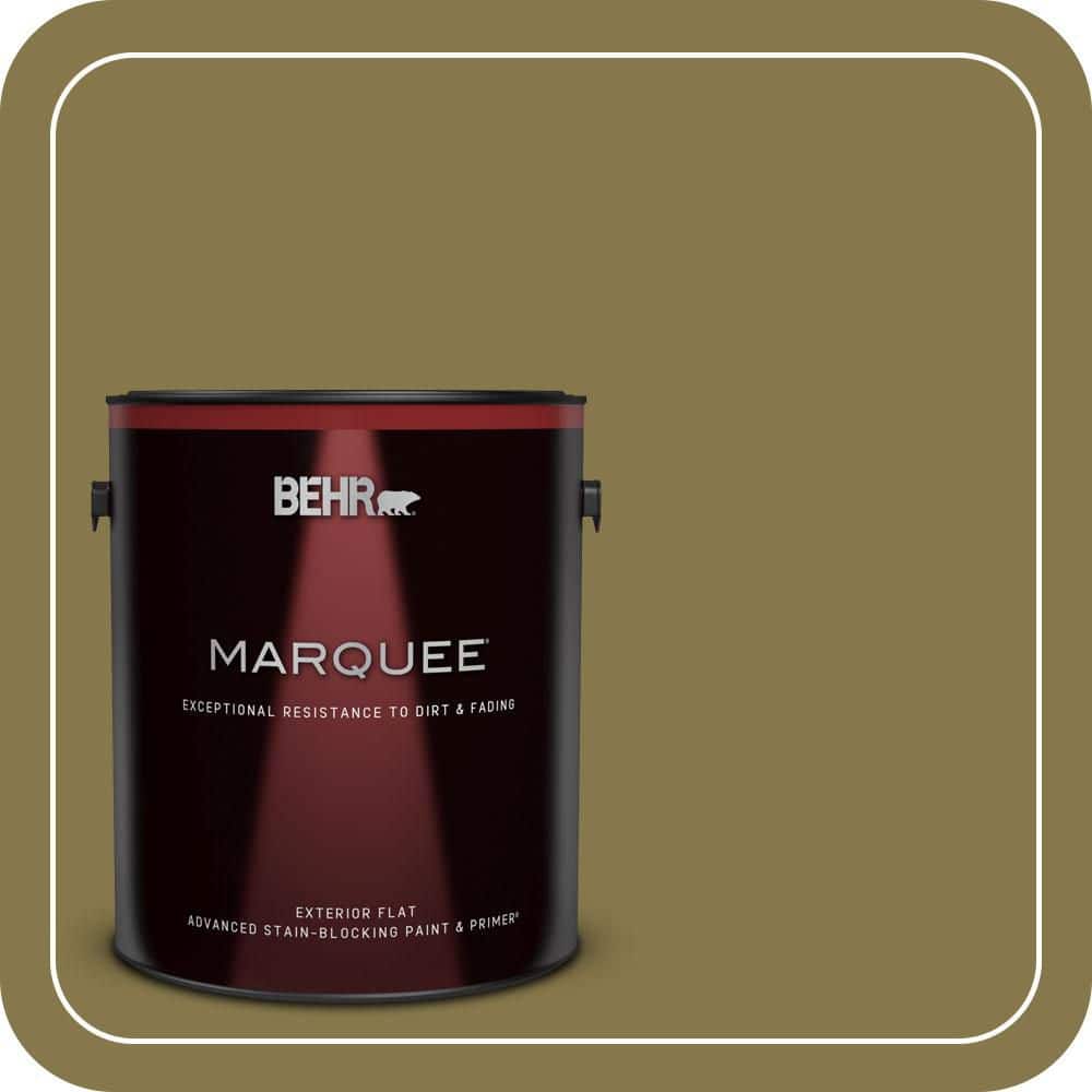 BEHR MARQUEE 1 gal. #M330-7 Green Tea Leaf Flat Exterior Paint & Primer ...