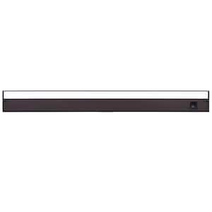 CRAFTMADE 24 in. Hardwired/Plug-in Bronze Finish Dimmable Integrated ...
