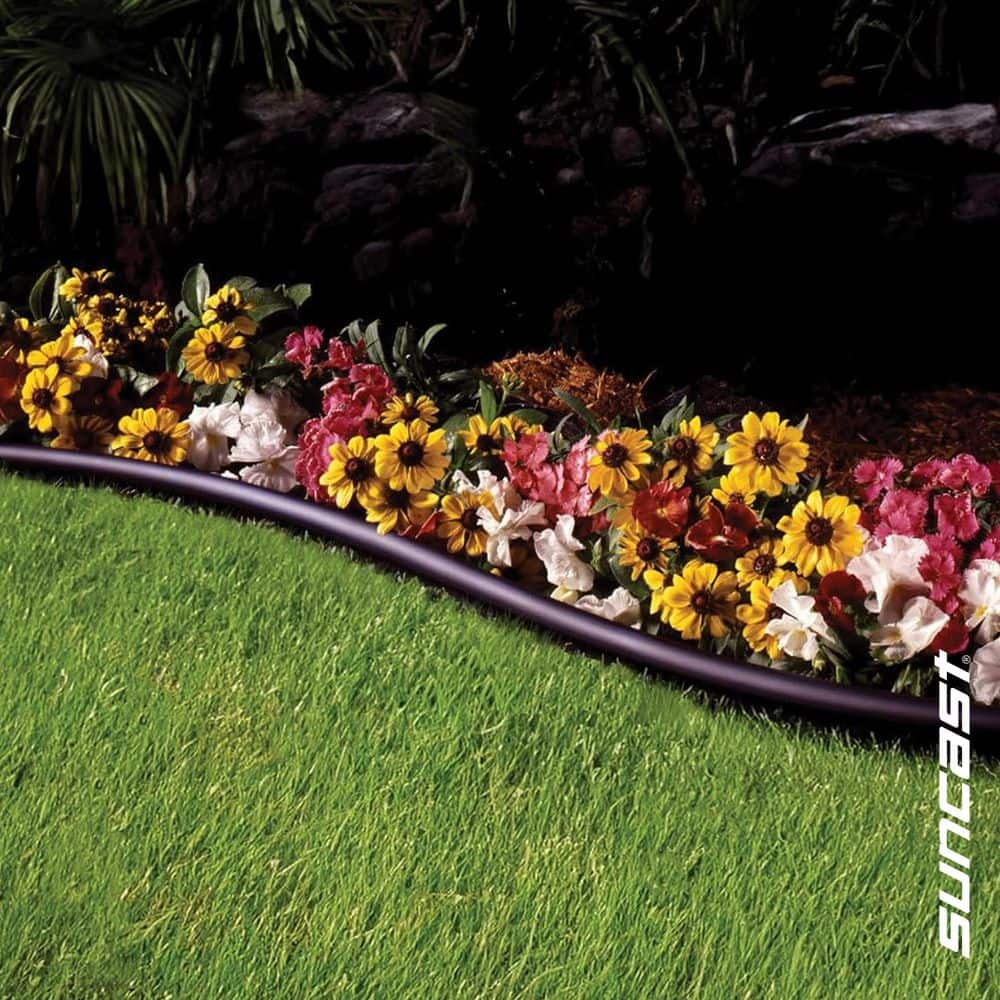 Suncast Pro 60 ft. Black Plastic Coiled Edging CPLPRO6000 - The Home Depot