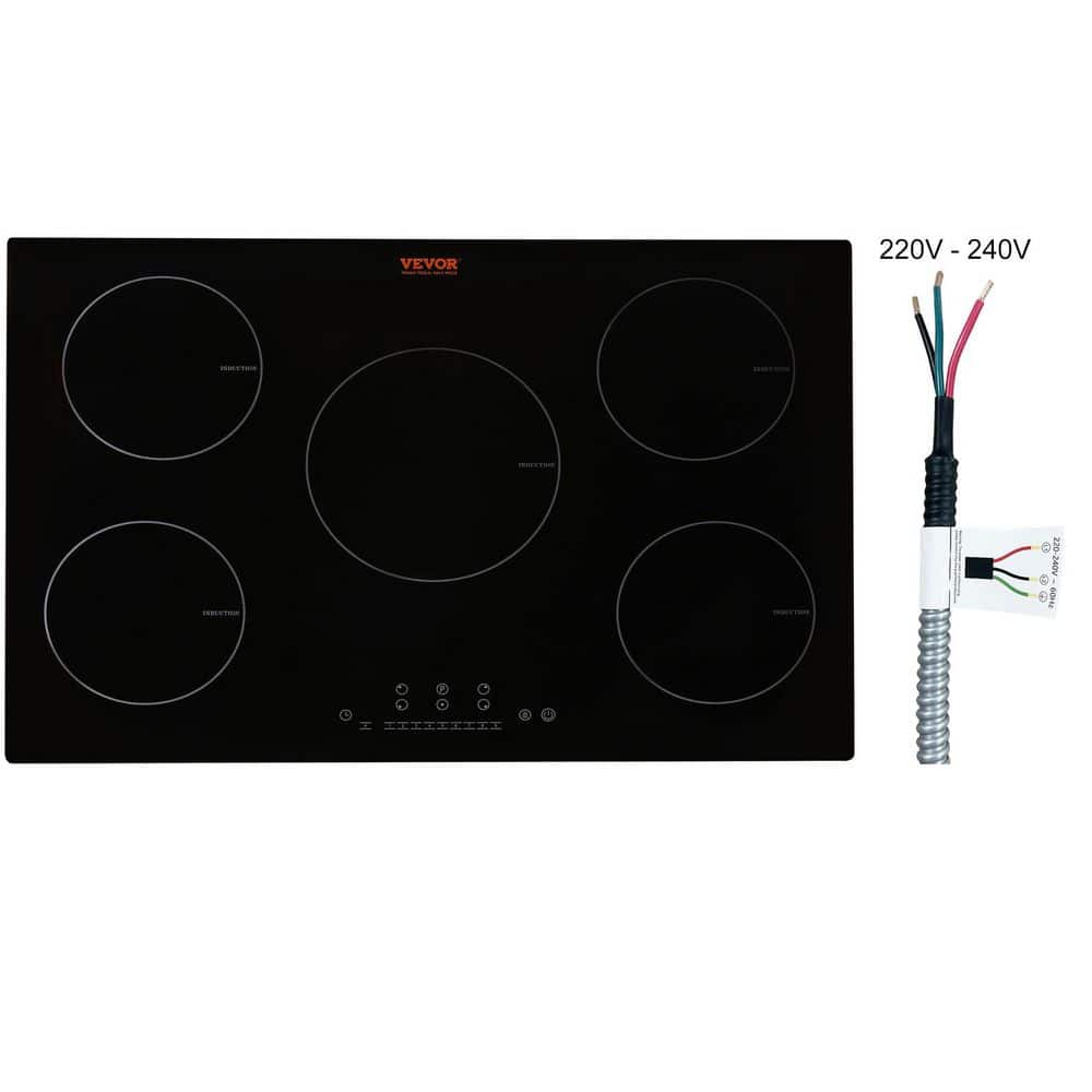 VEVOR Electric Cooktop 30 in. 5 Burners Induction Stove Top 9200 Watt ...