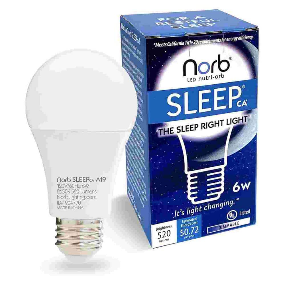 ELECWISH NorbSLEEP 6W Equivalent Sleep Light Low-Blue Dimmable A19 ... ELECWISH NorbSLEEP 6W Equivalent Sleep Light Low-Blue Dimmable A19 ...