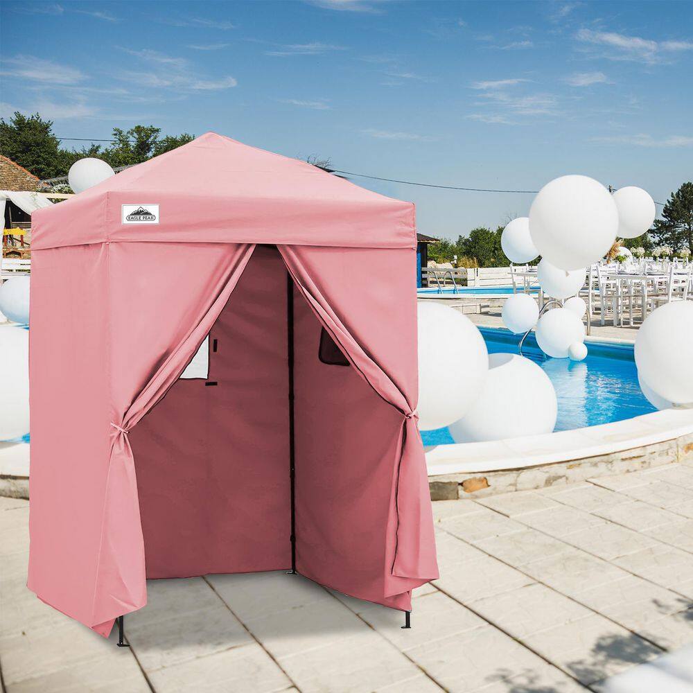 EAGLE PEAK 5 ft. x 5 ft. Pop Up Privacy Tent Foldable Outdoor Portable ...