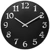 Infinity Instruments Black Vogue Wall Clock 13392BK - The Home Depot