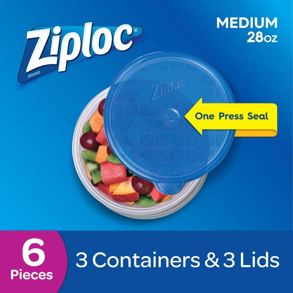 Ziploc 0.875 Qt. Medium Round Storage Container 650828 - The Home Depot