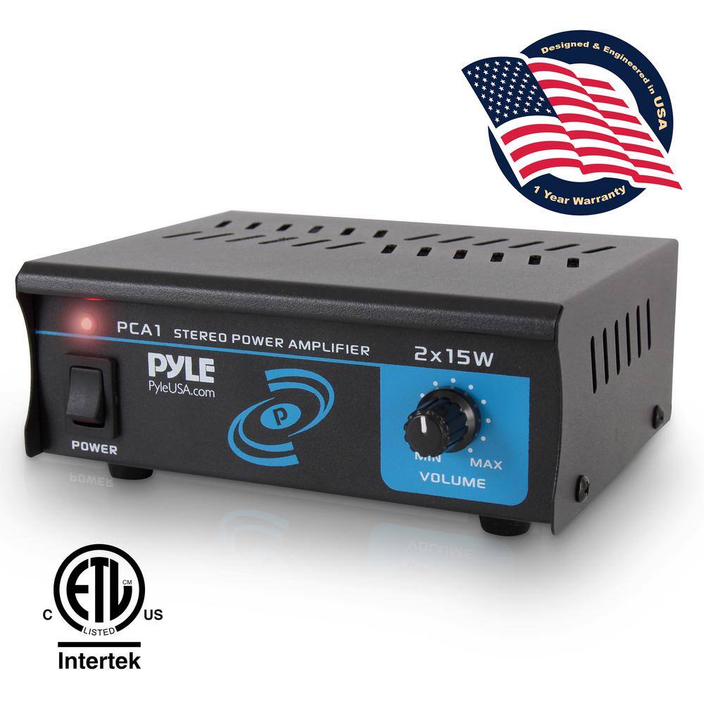 PYLE Desktop Bluetooth Audio Amplifier - Compact Mini Blue Series ...