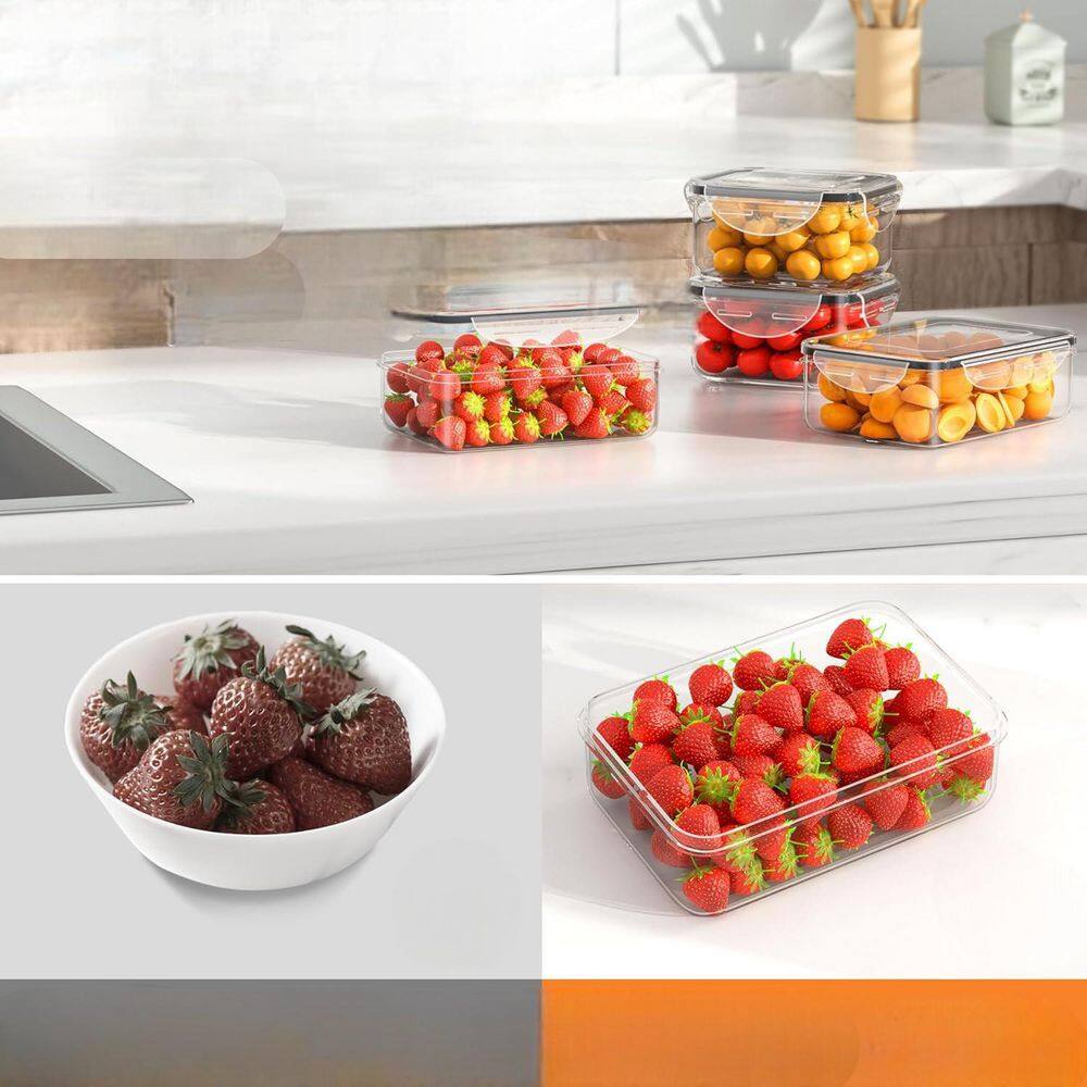 Adrinfly 40-Pcs Airtight Food Storage Containers w/ Lids 20-Containers ...