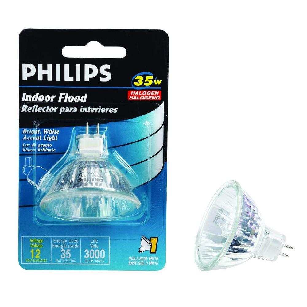 Philips 35-Watt MR16 Halogen Flood Light Bulb 203646 - The Home Depot