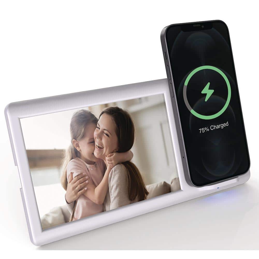 CHARGEWORX Smartpix Wireless Charging Photo Frame CX5277 - The Home Depot
