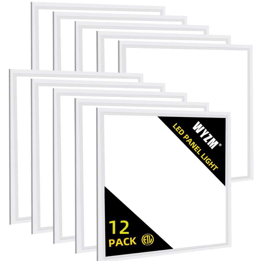 WYZM 2 ft. x 2 ft. 5800 Lumens Integrated LED Panel Light Dimmable 0 ...