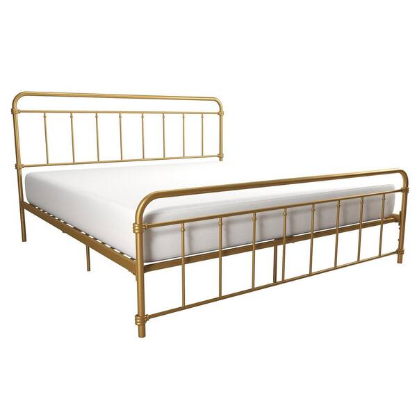 Windsor Gold King Metal Bed DE83457 - The Home Depot