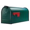 Architectural Mailboxes Elite Green, Medium, Steel, Post Mount Mailbox ...