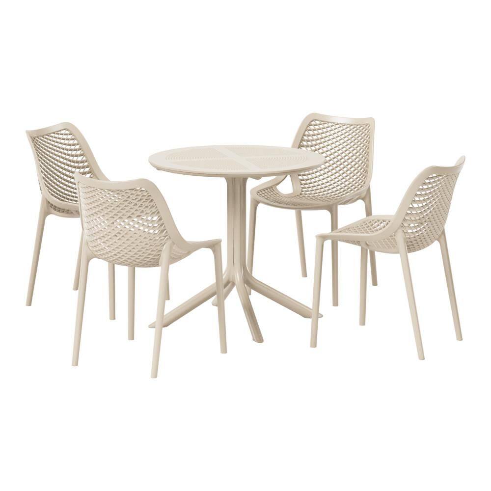WESTIN OUTDOOR Frond&Form Modern Outdoor Patio Poly Plastic 5-Piece ...