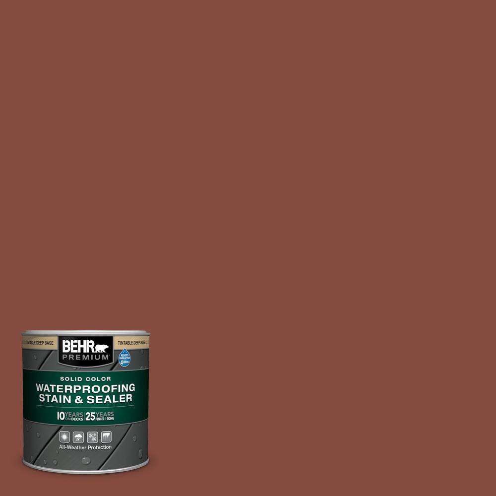 BEHR PREMIUM 8 oz. #S160-7 Red Chipotle Solid Color Waterproofing ...
