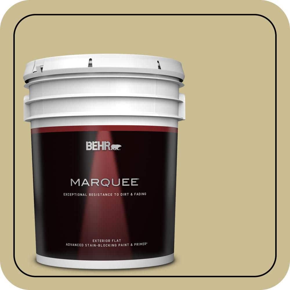 BEHR MARQUEE 5 gal. #M330-4 Morning Tea Flat Exterior Paint & Primer ...