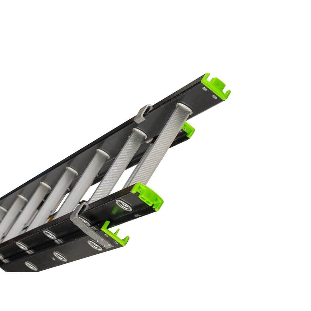 24 ft. Lightweight Fiberglass Extension Ladder (23 ft. Reach) 300 lbs ...