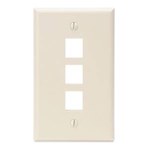 Leviton Almond 1-Gang Data Jack Wall Plate (1-Pack) R21-41091-3T1 - The ...