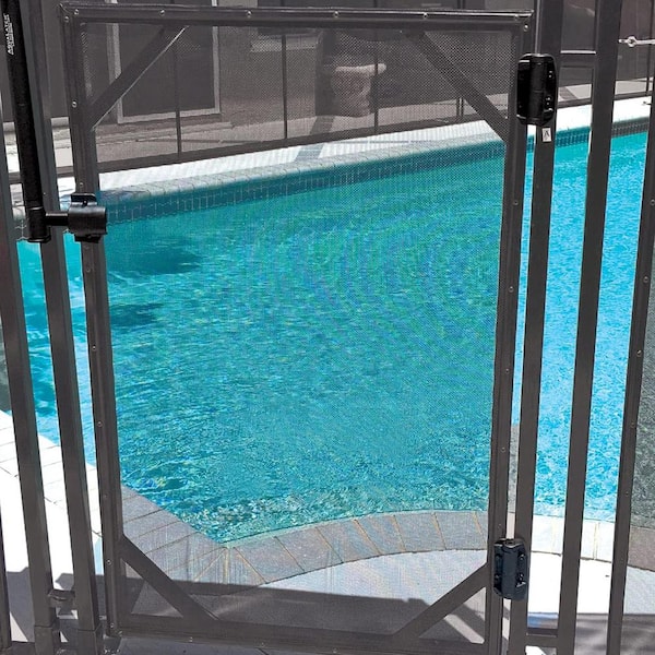 Water Warden 5 ft. x 12 ft. In-Ground Pool Safety Fence WWF300G - The ...