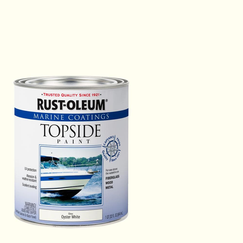 Reviews for Rust-Oleum Marine 1 qt. Gloss Oyster White Topside Paint ...