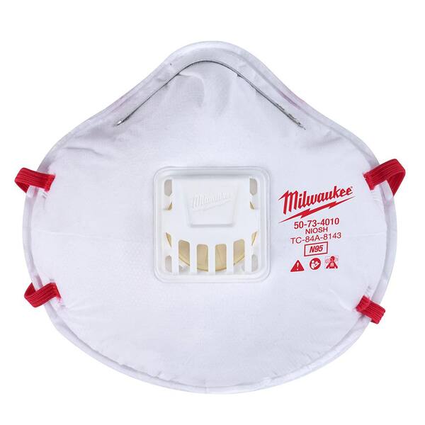 Milwaukee N95 Professional Multi-Purpose Valved Respirator 48-73-4511 ...