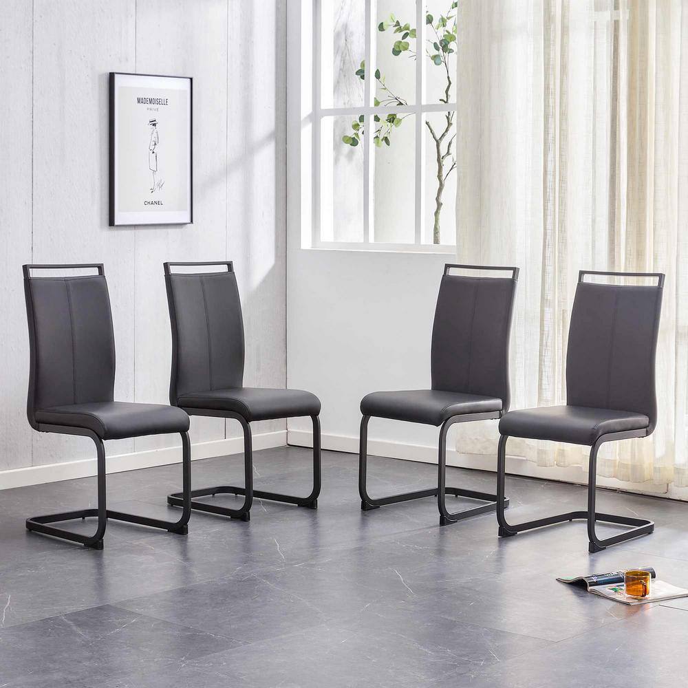 Have a question about Polibi Modern Black PU Leather Seat Dining Chairs ...