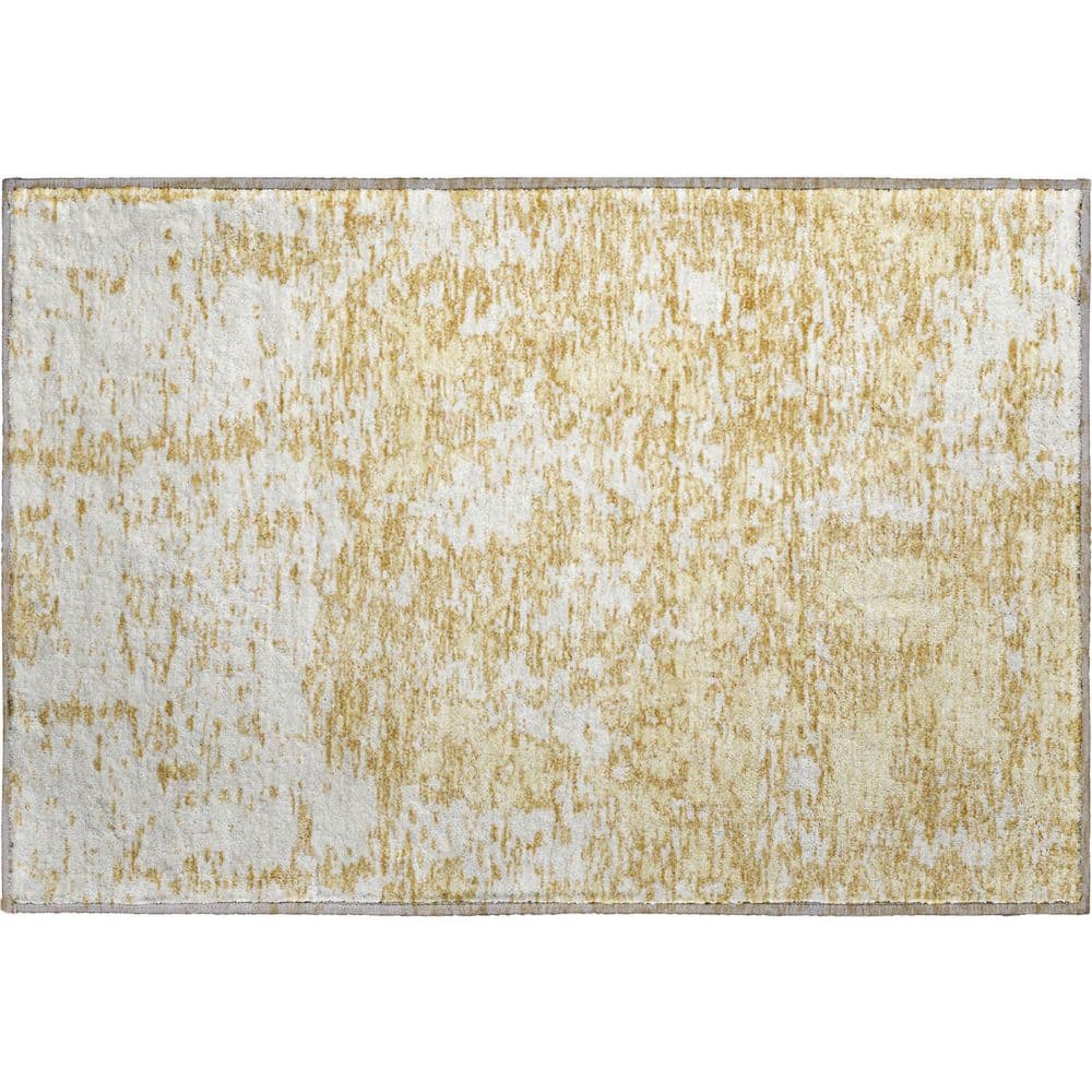 Addison Rugs Mayfield Premium Machine Washable Abstract AMF946 Gold 2 ...