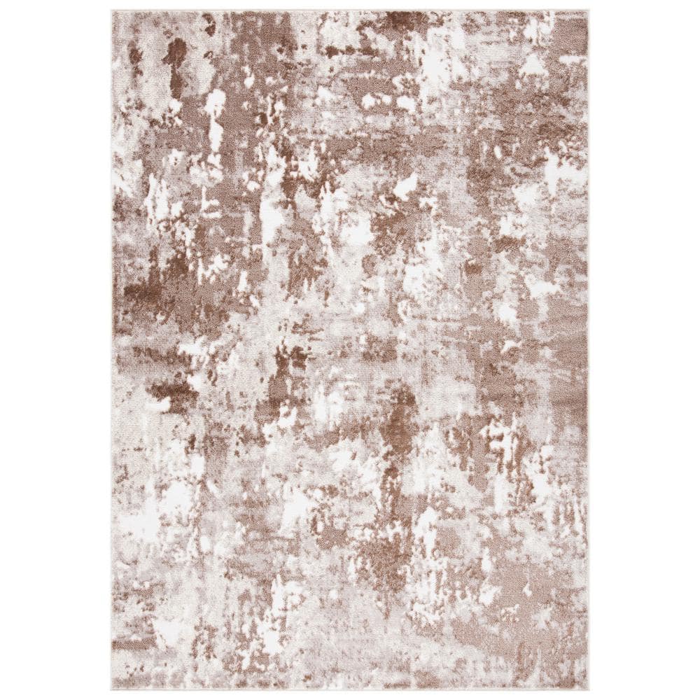 SAFAVIEH Skyler Gray/Brown 5 ft. x 8 ft. Abstract Distressed Area Rug ...