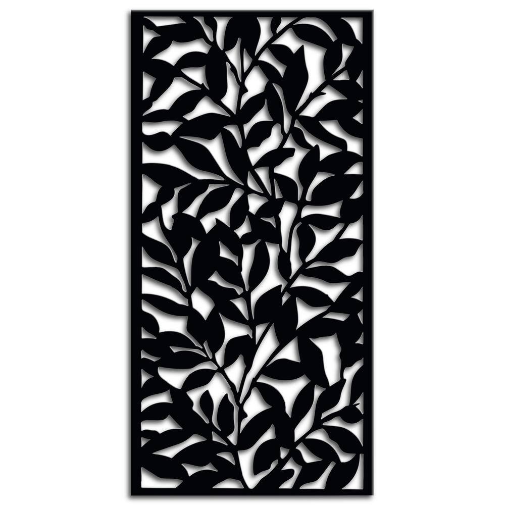 OUTDECO Tangle 3 ft. x 6 ft. Powder Coated Steel Decorative Screen ...
