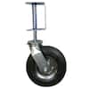 Shepherd 8 in. Black Rubber and Steel Pneumatic Swivel Gate Caster with ...