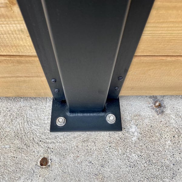 Slipfence 6 ft. x 6 ft. Surface Mount Horizontal Fence Panel kit ...