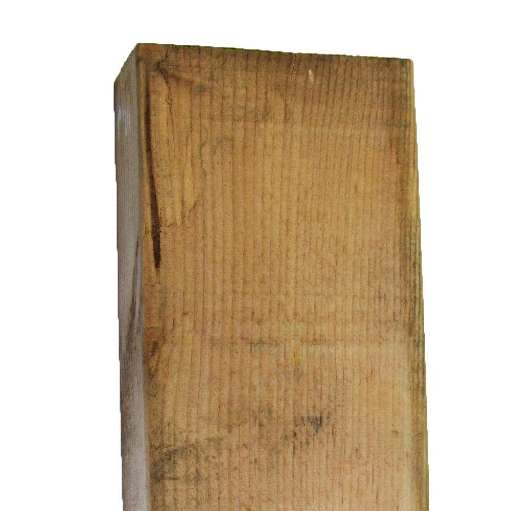 4 in. x 8 in. x 12 ft. #1 and Better S4S Hi-Bor Pressure-Treated Timber ...