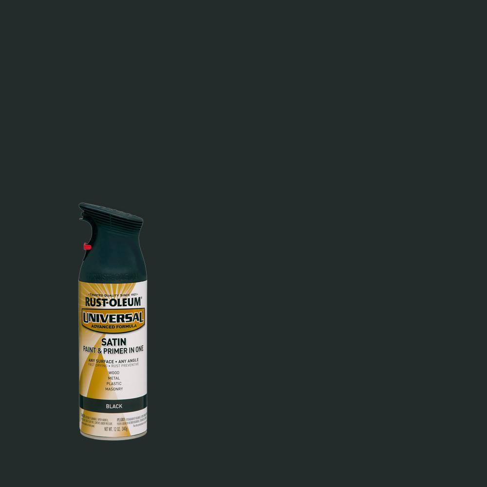 Rust-Oleum Universal 12 oz. All Surface Satin Black Spray Paint and ...
