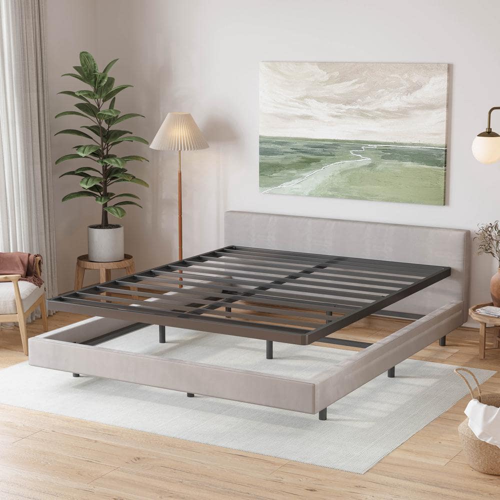 Comasach 2 in. King Box Spring with Heavy Duty Structure, Bunkie Board ...